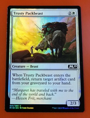1x Trusty Packbeast | FOIL | M19 Core Set 2019 | MTG Magic Cards | eBay