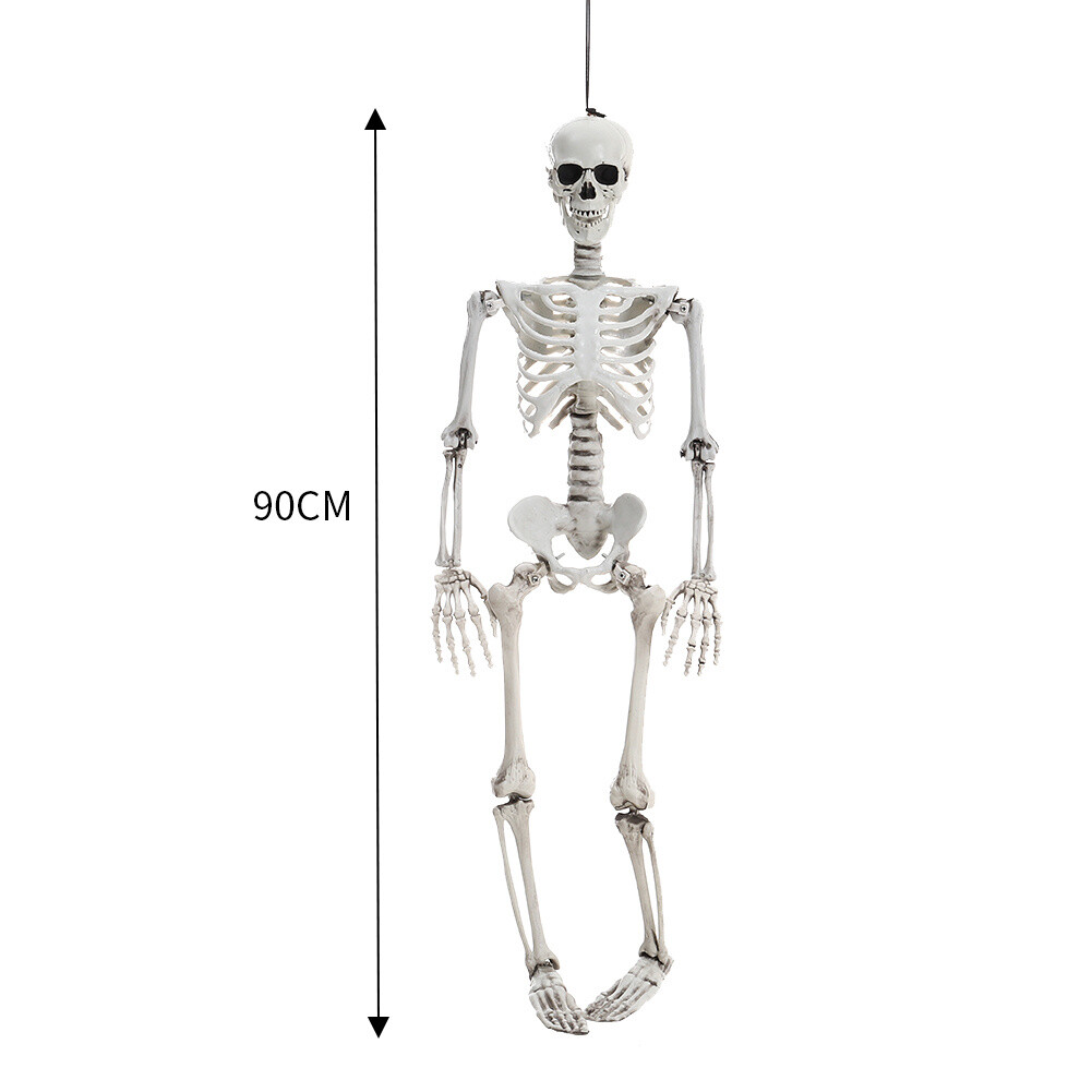 Giant Life Size Human Skeleton Bones Posable Halloween Party Hanging ...