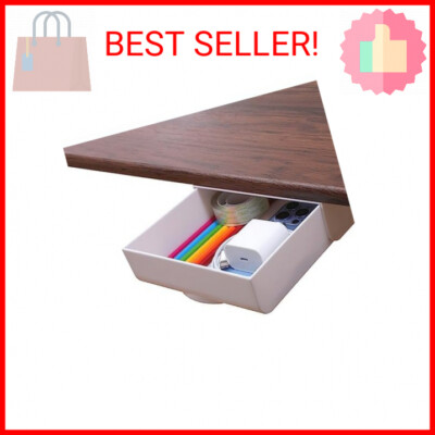 Large Under Desk Drawer Self-Adhesive Hidden Desktop Organizer ...