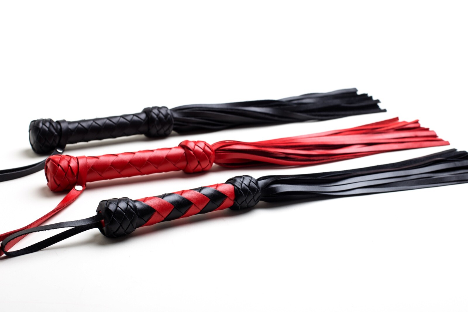 Leather flogger martinet BDSM small whip Flagellation paddle Mistress ...