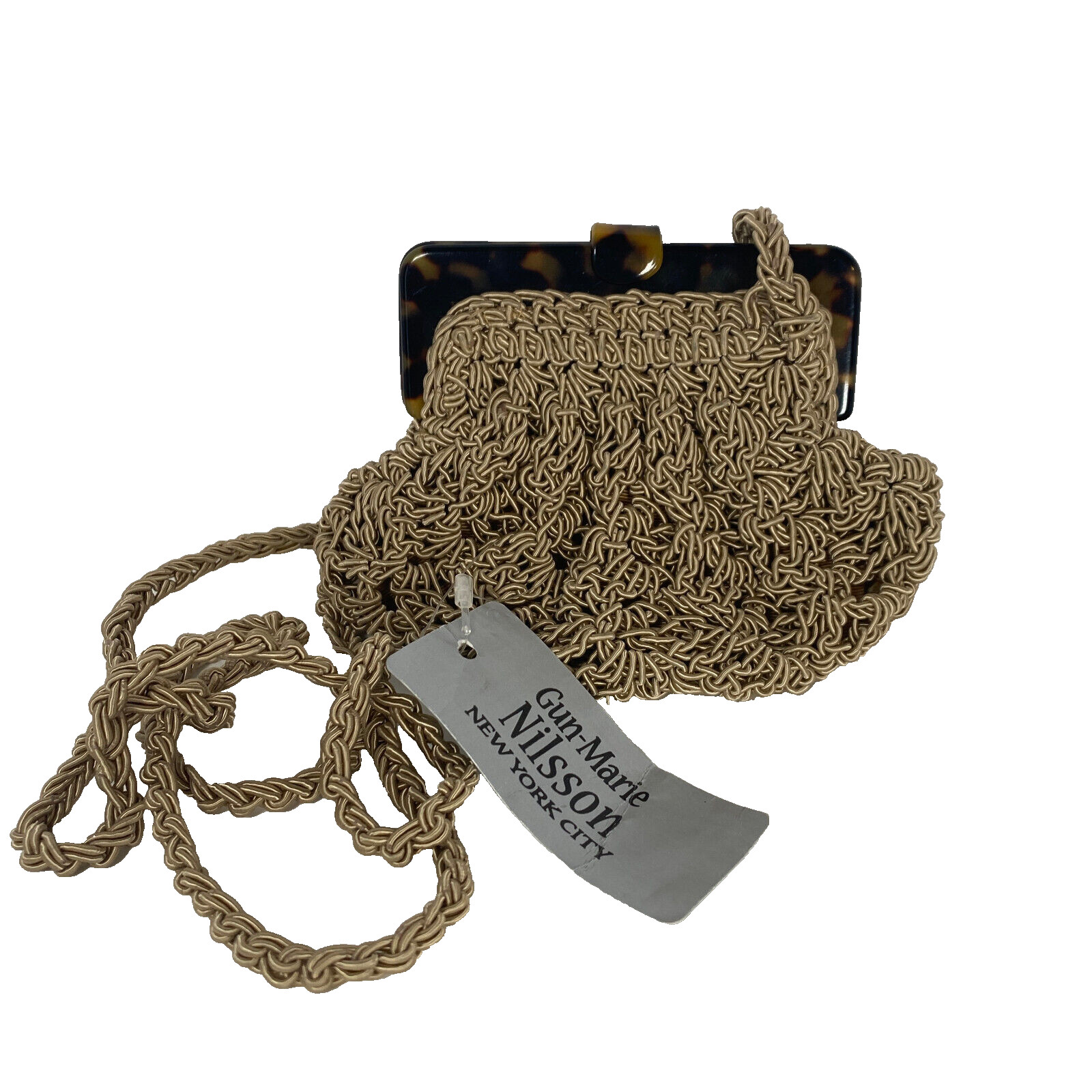 Vtg NWT Gun-Marie Nilsson Crochet Mini Crossbody Bag … - Gem