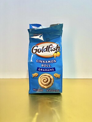 〽️ New Limited Edition Goldfish Cinnamon Roll Grahams Baked Crackers ...
