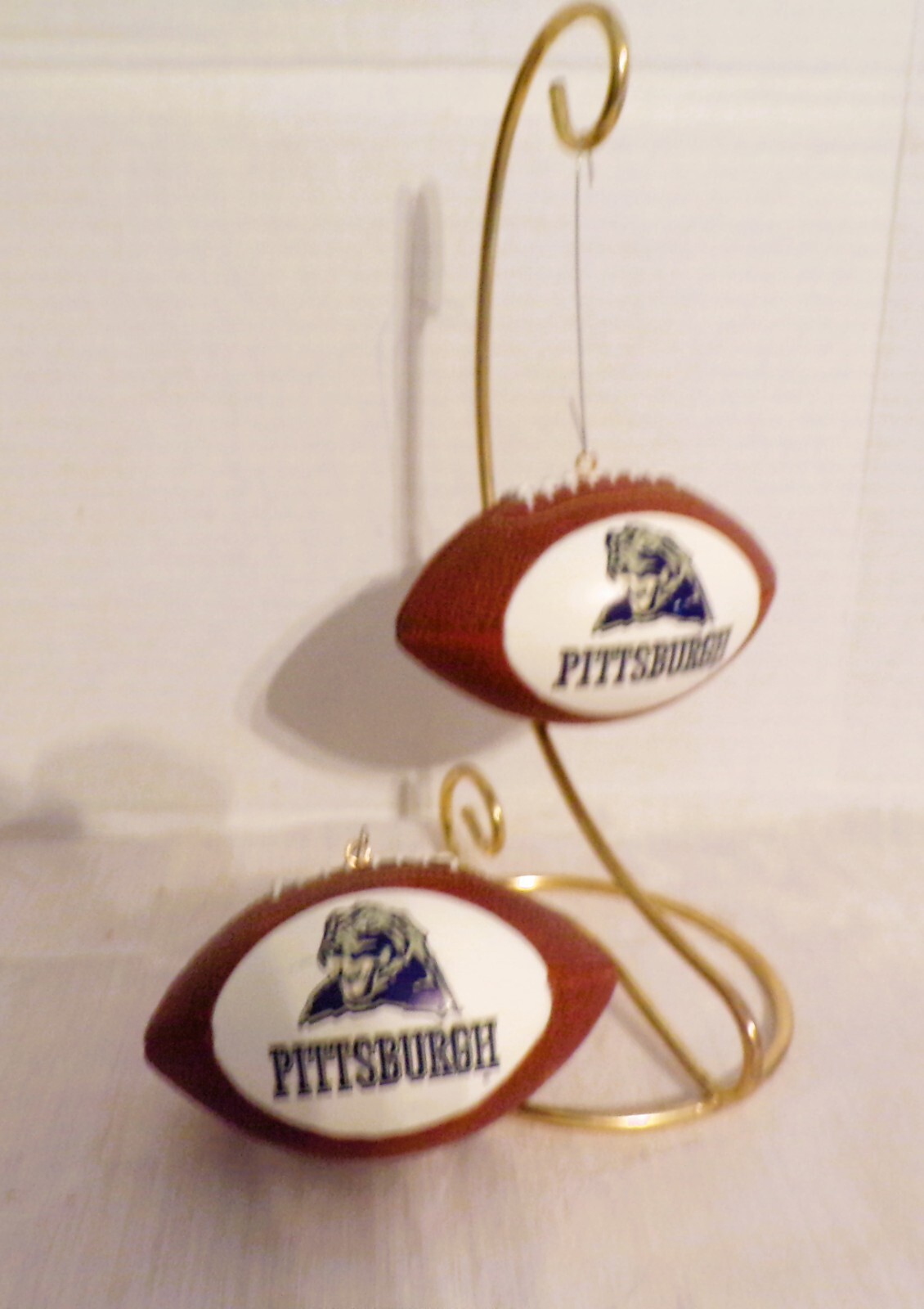 Mini College Football Pittsburgh Panthers Hanging Ornament 4" Long x 3 ...