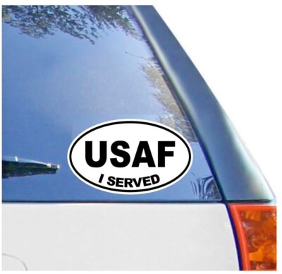 I Served Sticker Vinyl Decal Veteran War OVAL Window Decal USAF | eBay