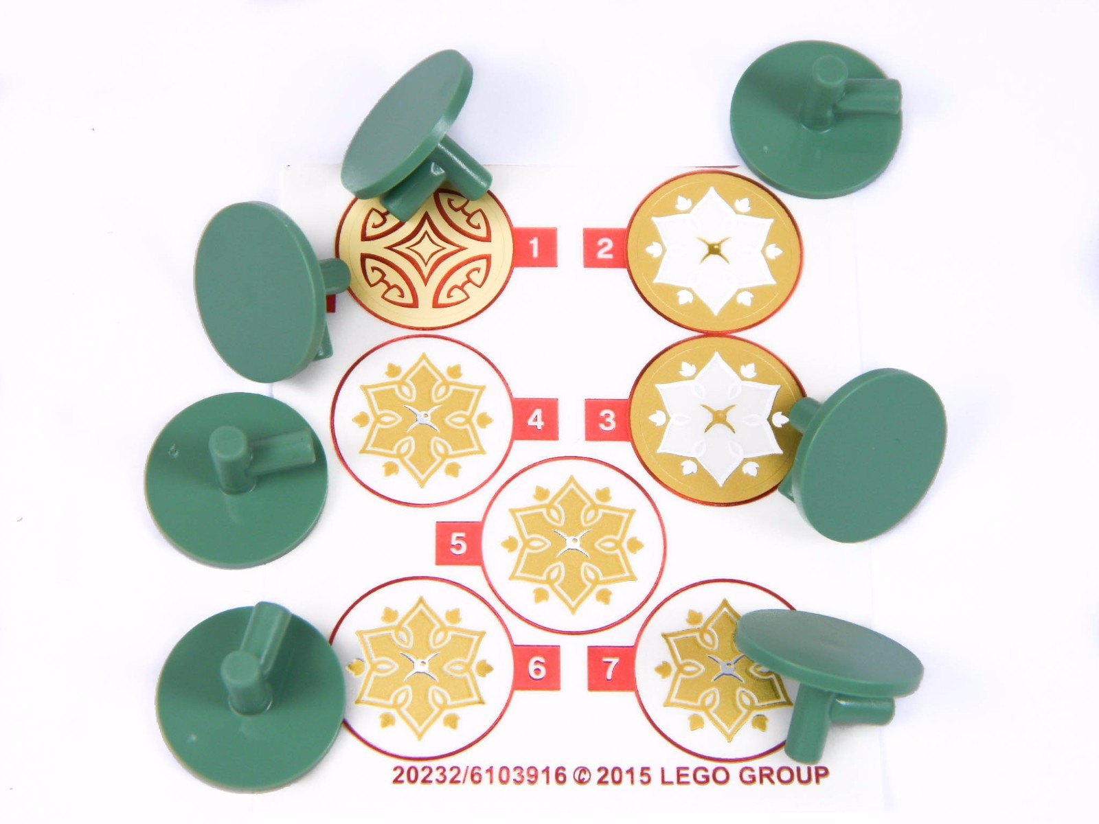 LEGO Elven Shields for minifigures x7 Hobbit Lord of the Rings Elf ...