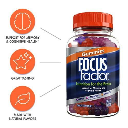 Focus Factor Gummies Nutrition for The Brain Cognitive Health 120 Ct ...