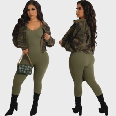 Fashionable patchwork denim camouflage short jacket | eBay