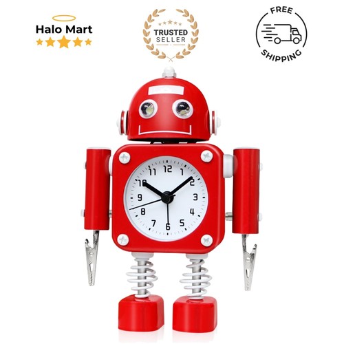Innovative Non-Ticking Robot Alarm Clock with Flashing Lights in Ruby ...