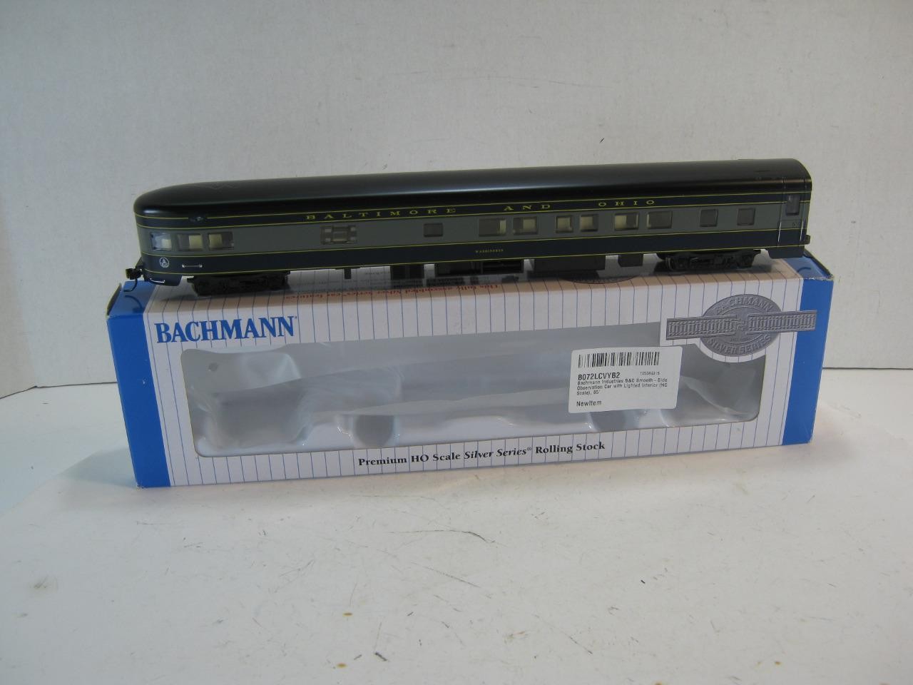 HO 85’ Smooth-Side Observation Car w/Lighted Interior Baltimore & Ohio ...