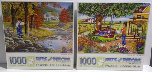 Lot of 2 Bits and Pieces Jigsaw Puzzles - 1000 Piece Each | eBay