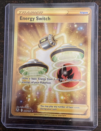 Energy Switch 212/195 Full Art Secret Rare Holo Gold Pokemon Silver ...