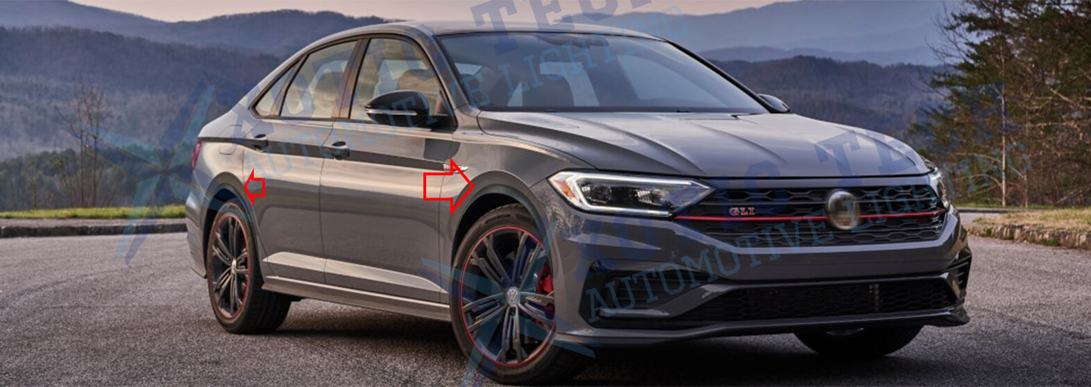 Carbon Fiber Texture Wheel Eyebrow Arch Trim Side Fender Lips For VW ...