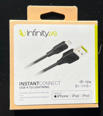INFINITY LAB USB-A TO LIGHTNING INSTANT CONNECT IPHONE CABLE 5FT LONG ...