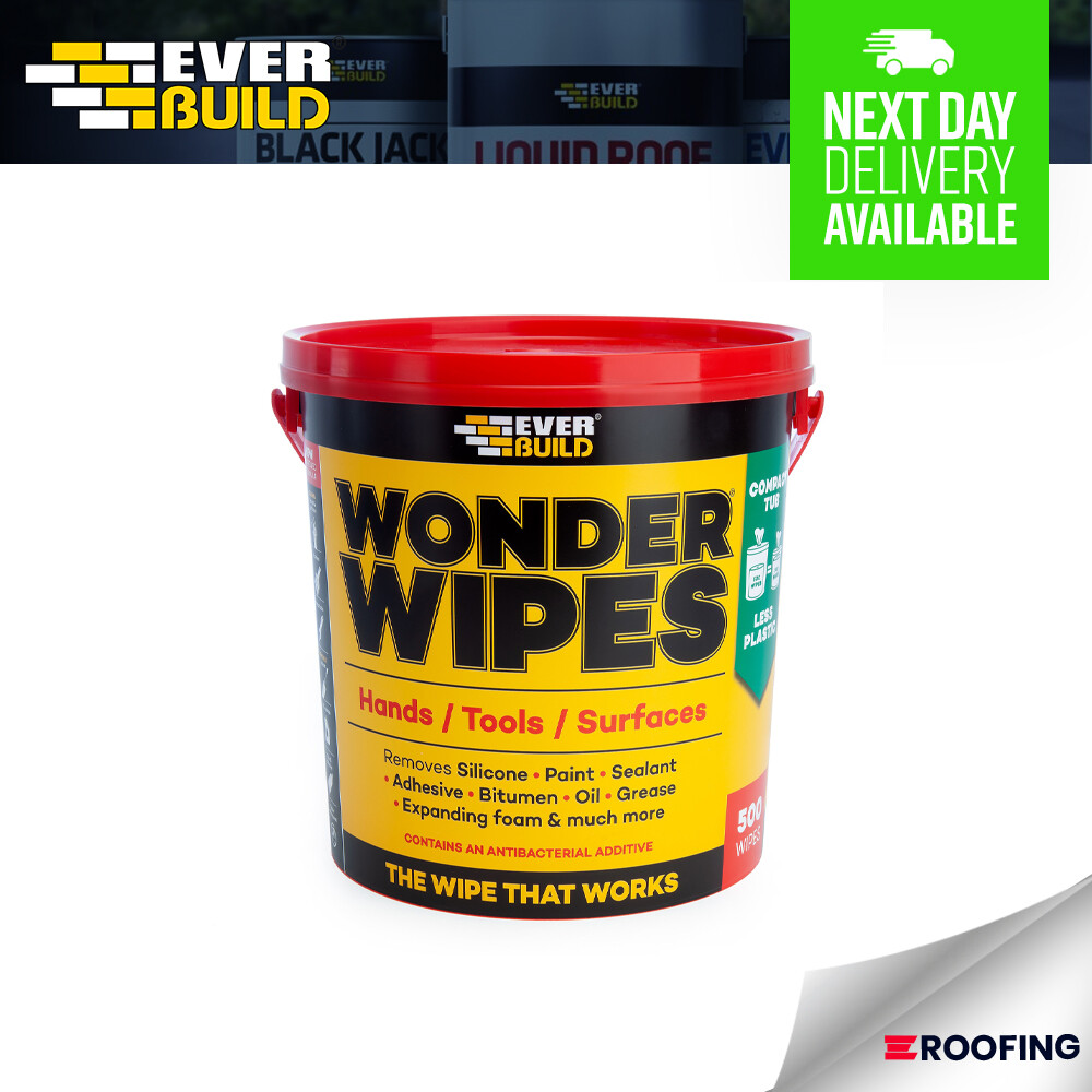 Everbuild Wonder Wipes Giant 500 Tub MONSTERW Multi Purpose / Hand ...