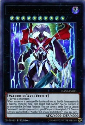 Yugioh - Number XX Utopic Dark Infinity - 1st Ultra Rare NM - Free Holo ...