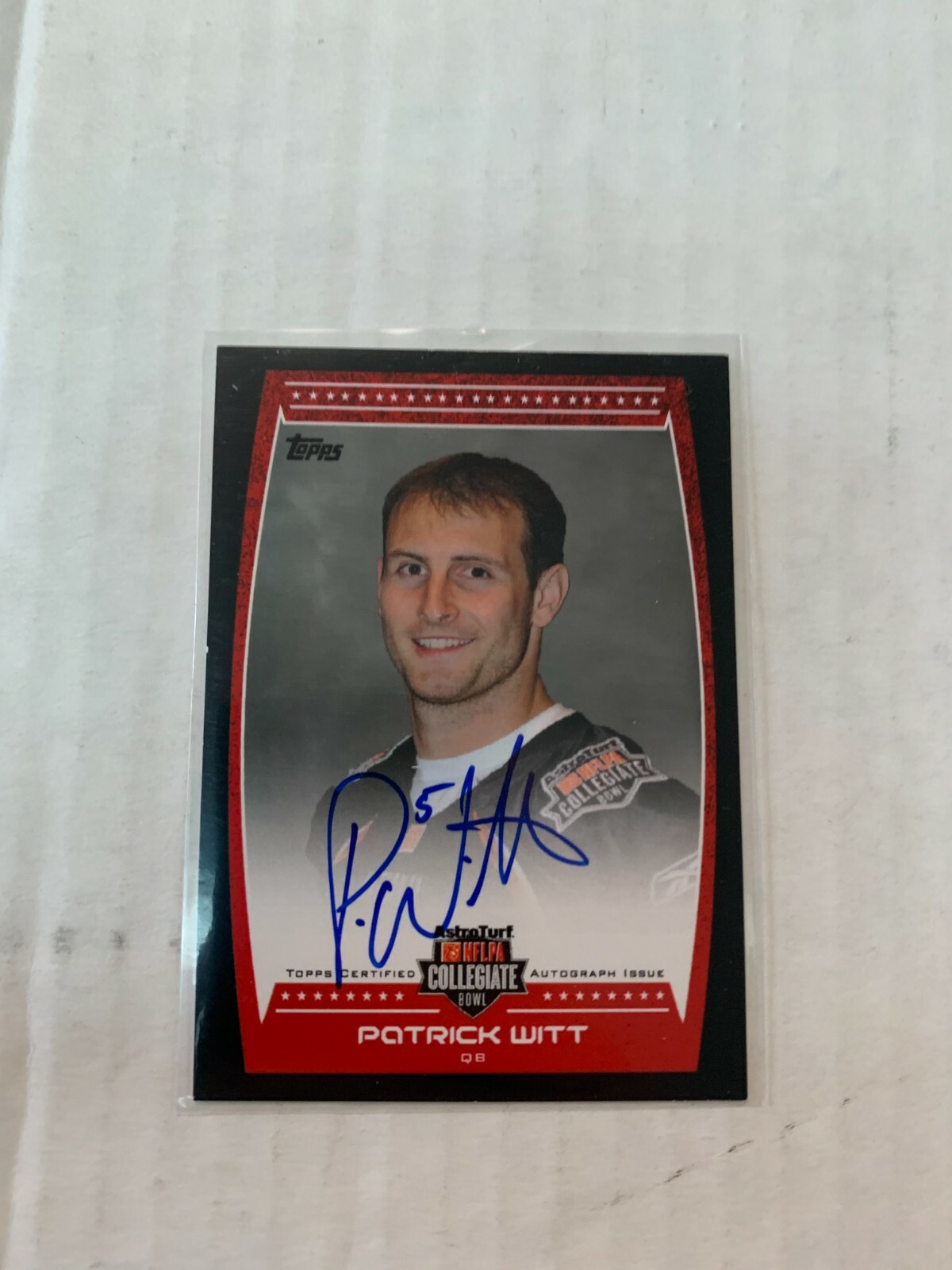 Patrick Witt 2012 AstroTurf NFLPA Rookie Auto Card #30 | eBay