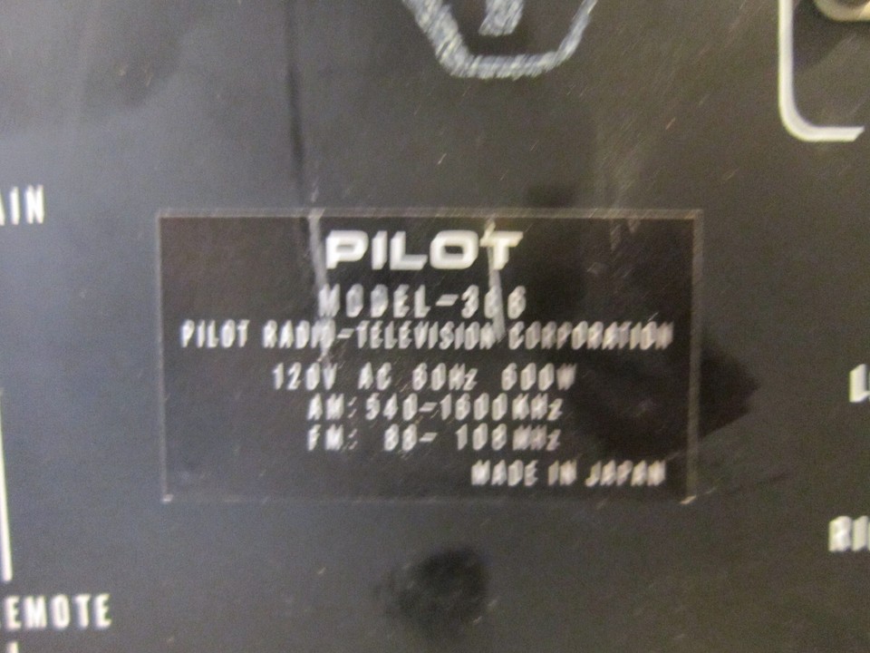 Vintage PILOT Stereo Receiver Model-366 | eBay