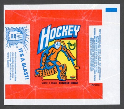 1972-73 Topps Hockey Wax Pack Wrapper HIGH GRADE “It’s a Blast” Side ...