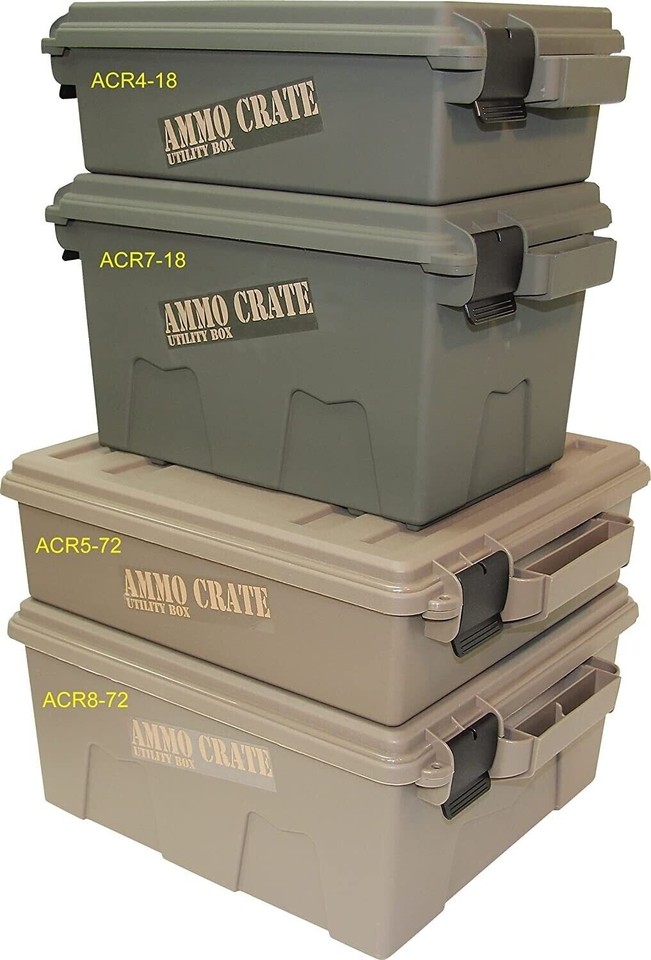 Military Ammo Box Plastic Storage Case 65 Lbs Hunting Ammunition Crate ...