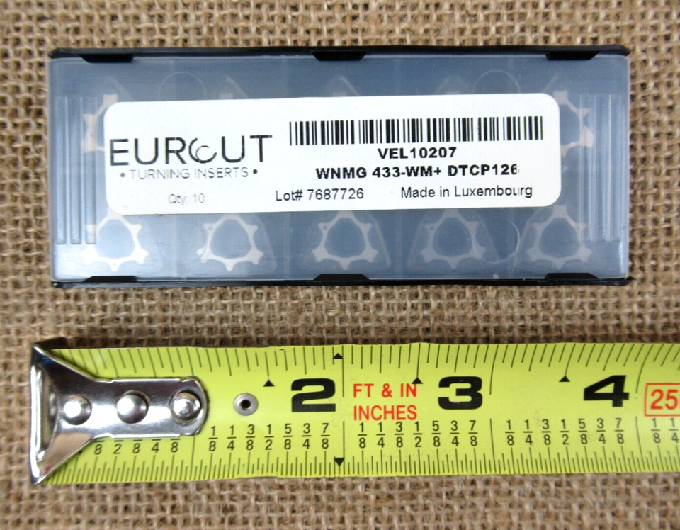 (10) EURCUT Turning Inserts WNMG 433-WM+ DTCP126 (NOS) ~ Made in ...