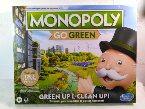 Monopoly: Go Green Edition Board Game for Families Ages 8 and Up - Fast ...