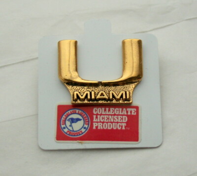Vintage 1980s University Of Miami Huricanes Football Team Lapel Hat Pin ...