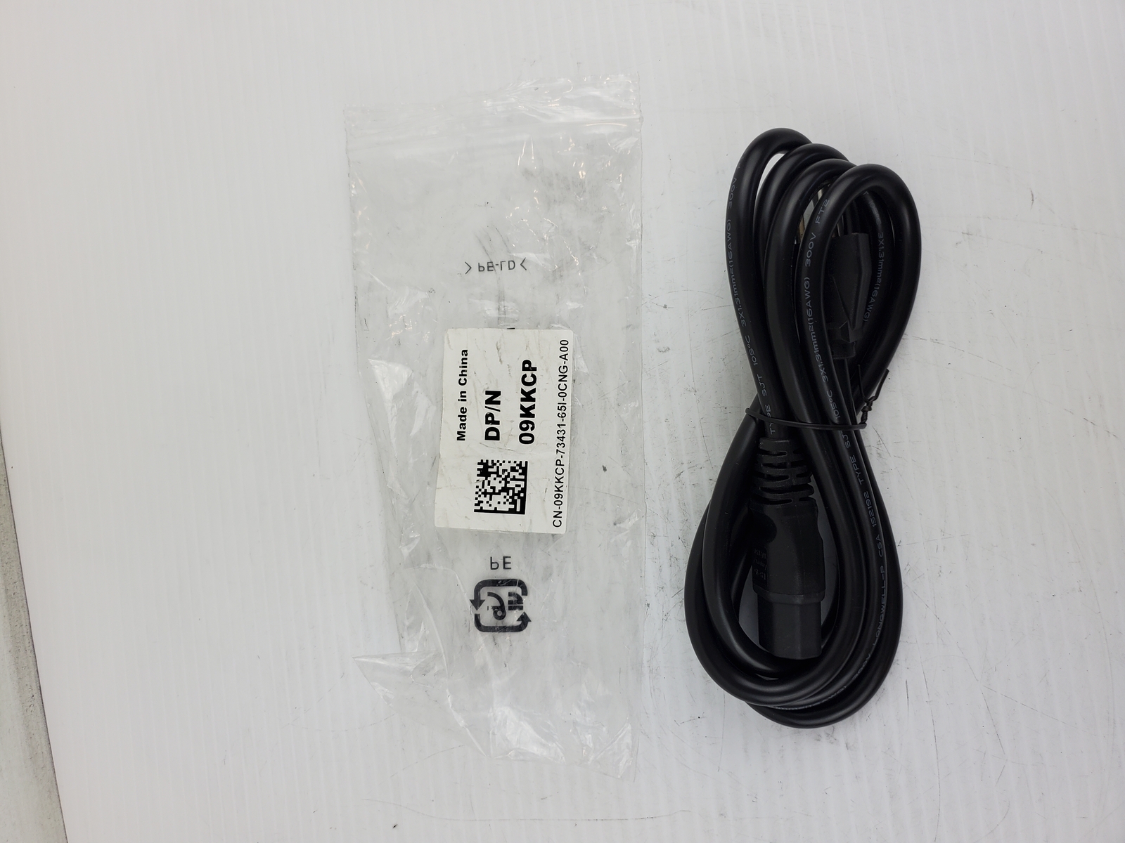 5-lot Dell Notched Power Cable NEMA 5-15 Male Connector to C15 Female ...