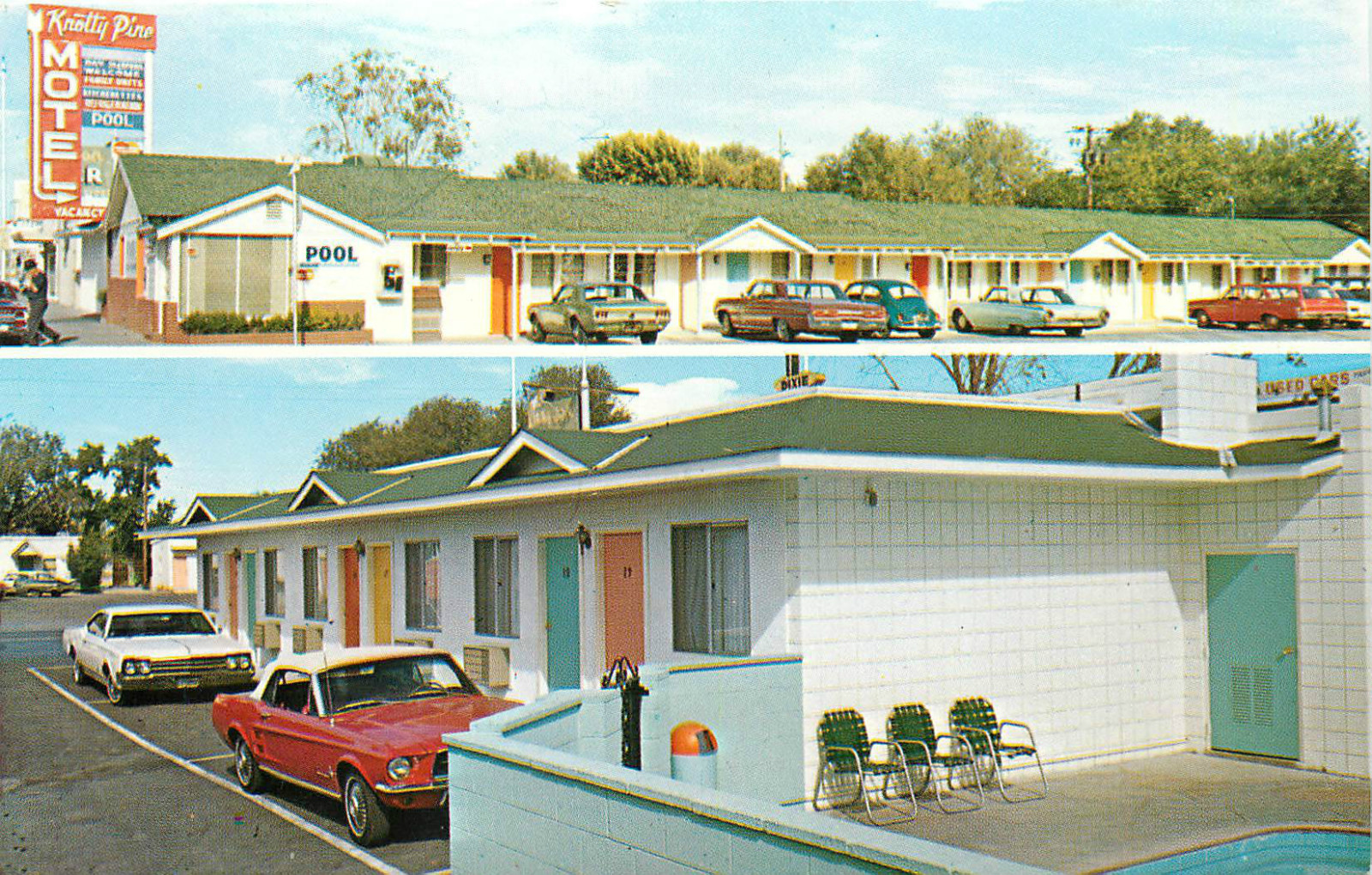 NORTH LAS VEGAS NV KNOTTY PINE MOTEL VIEWS CHROME P/C | eBay
