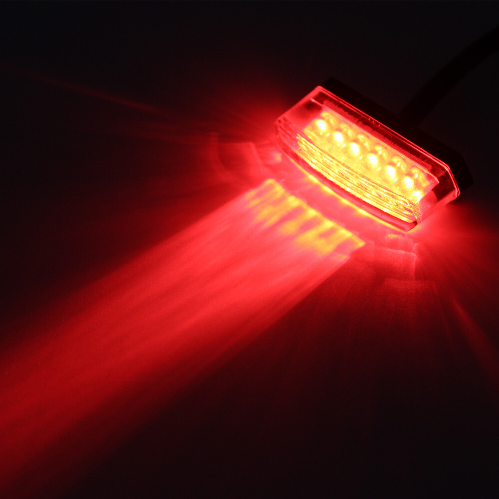 12V 6 LED Motorcycle Tail Light Bike Mini Rear Running Stop Brake ...