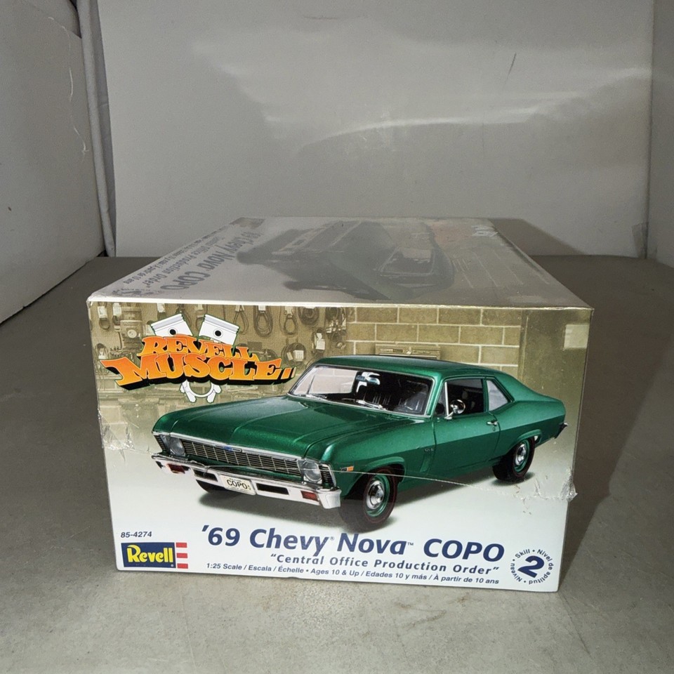 ‘69 Chevy Nova COPO Revell 1:25 Scale Model Kit # 85-4274 SEALED Box ...