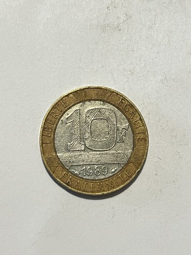 1989 10F Liberte Egalite Fraternite Silver and Gold RF French France ...