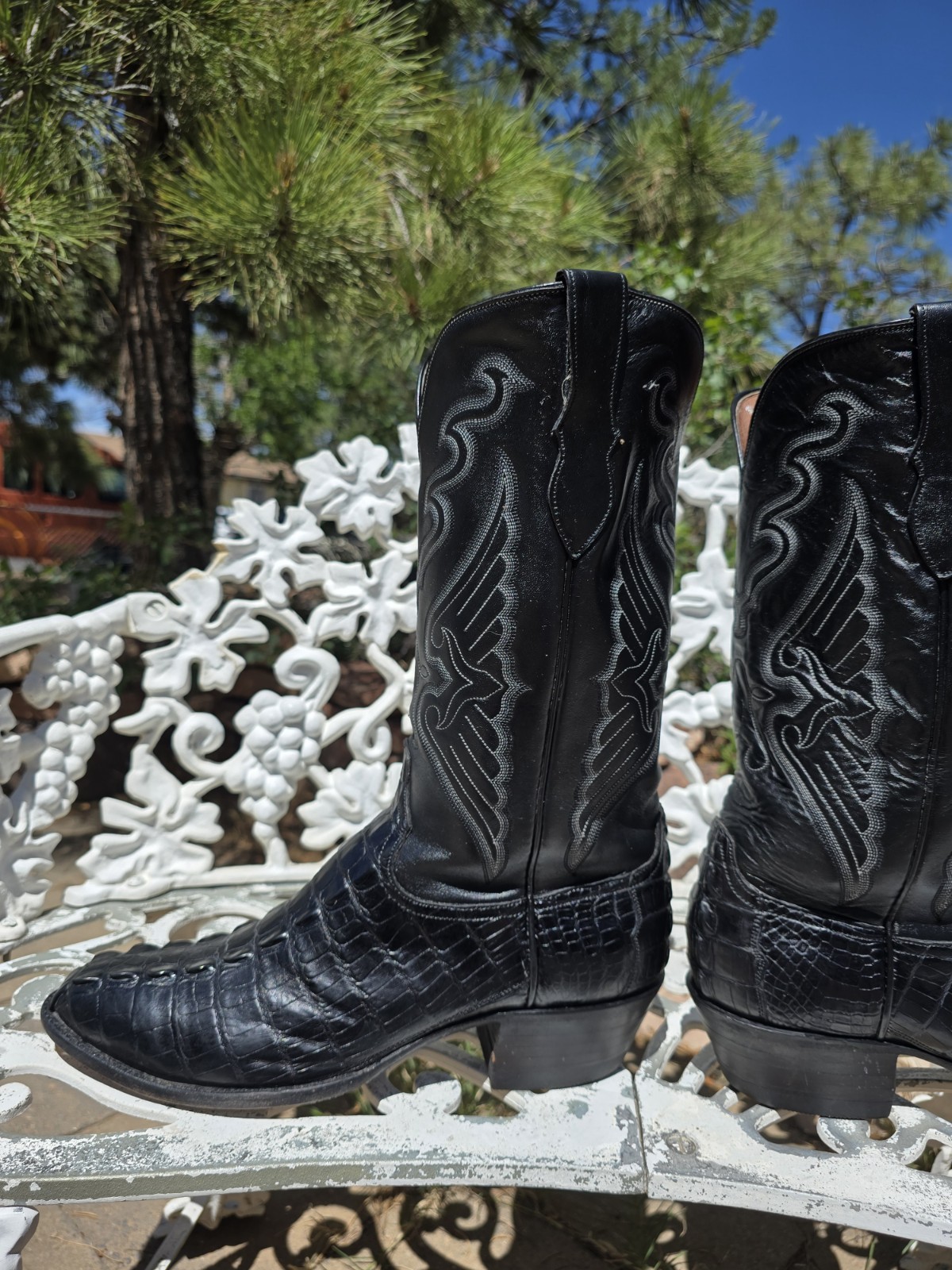 10.5D RODNEY AMMONS GIANT 🔥 ALLIGATOR 🔥 TAIL VTG CUSTOM COWBOY WESTERN ...