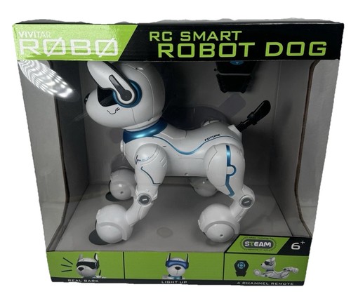 New Vivitar Robo RC Smart Robot Dog Remote Control Light Up Dances STEM ...