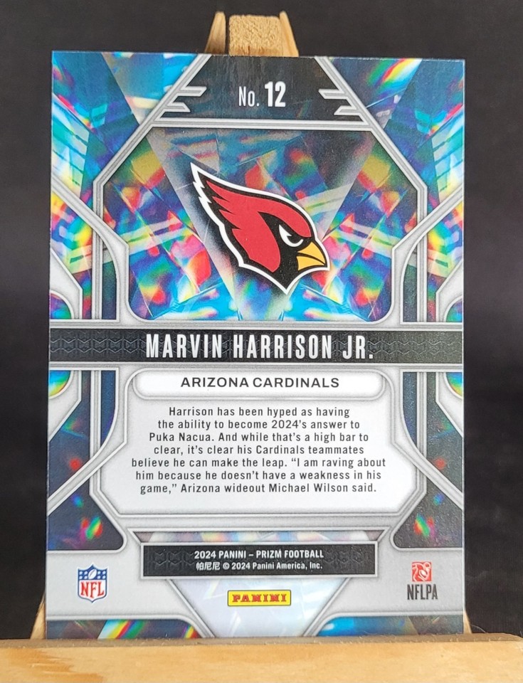 Marvin Harrison Jr RC Prizmatic Panini Prizm 2024 Arizona Cardinals | eBay