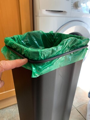 BIN-RING Stretchy Rubber Bin Bag Holder for Square or Round Pedal Bins ...