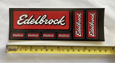 Edelbrock set 7pcs Decals Stickers Universal Fit | Multicolor | Glossy ...