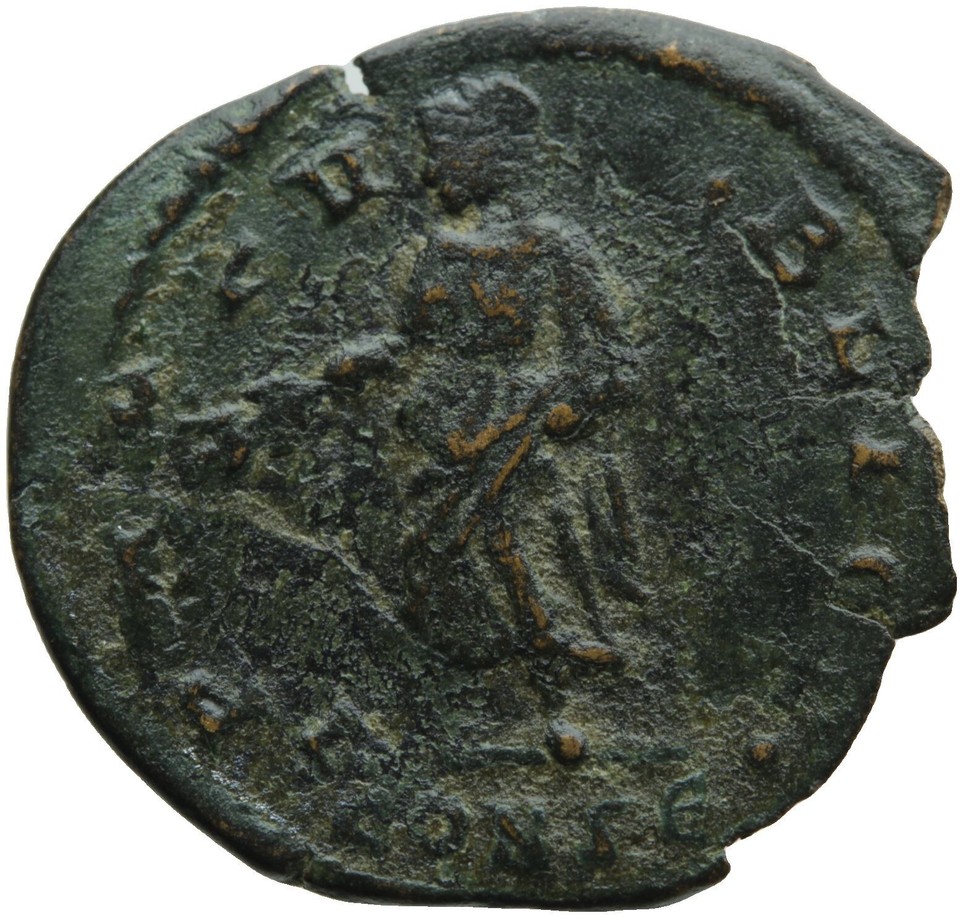 044. Roman Bronze Coin. HELENA, AE-4. Constantinople. Pax. aVF | eBay