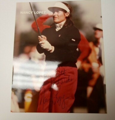 1980's Autographed Golf Photo Signed by Nancy Lopez Rare Kodak Photo ...