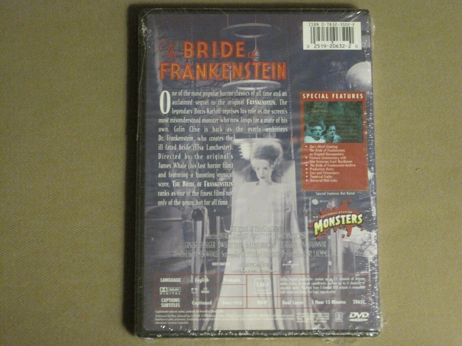 The Bride of Frankenstein (DVD, 1999, Classic Collection) for sale ...