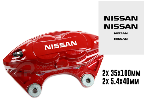 4x Nissan Brake Caliper Sticker Decal 370Z WHITE | eBay