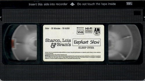 Sharon, Lois Brams Elephant Show - Sleep Over (VHS, 1989) for sale ...