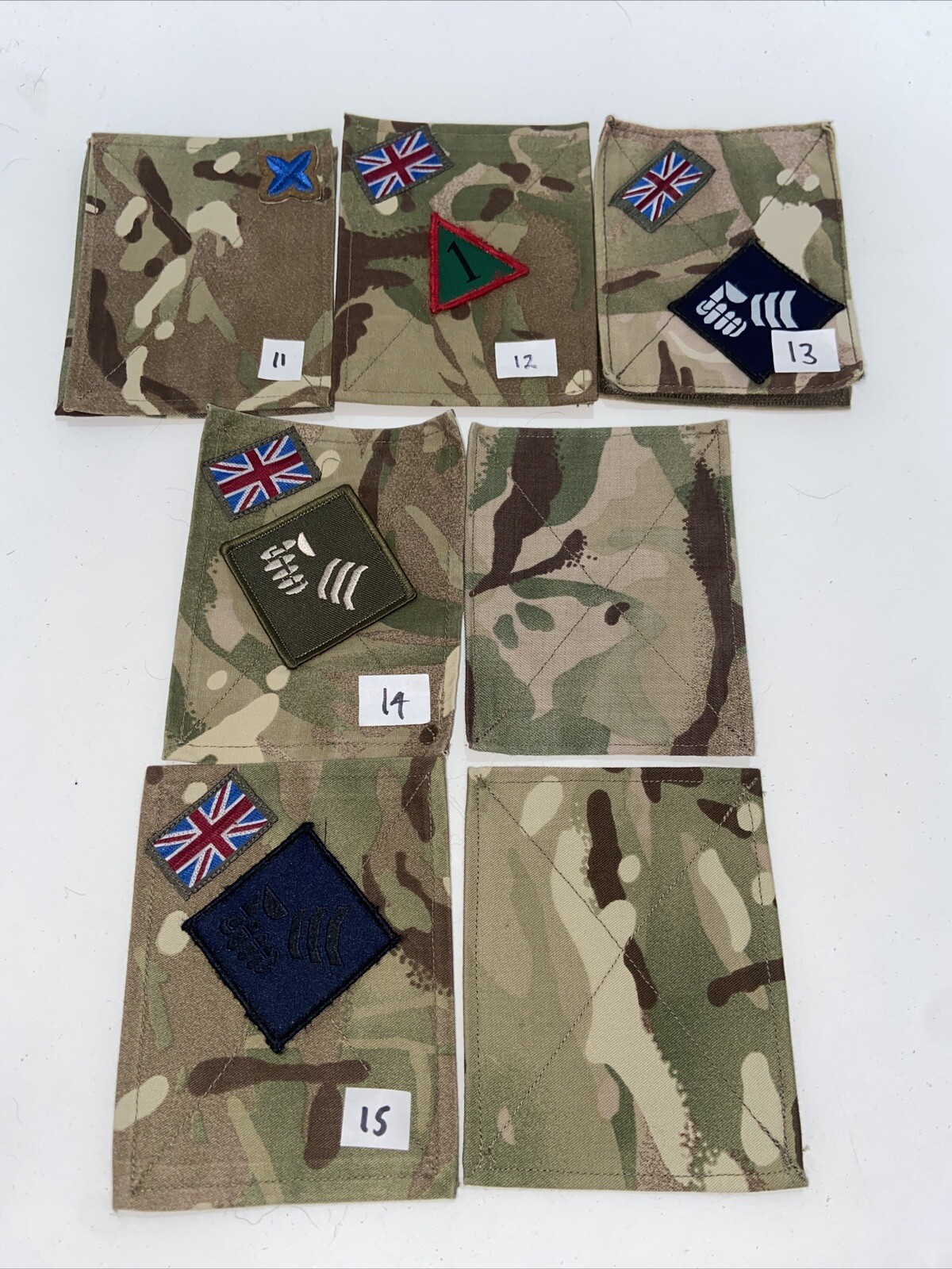 X2 MTP British Army Issued Blank Blanking Patches UBACS/PCS Regiment ...