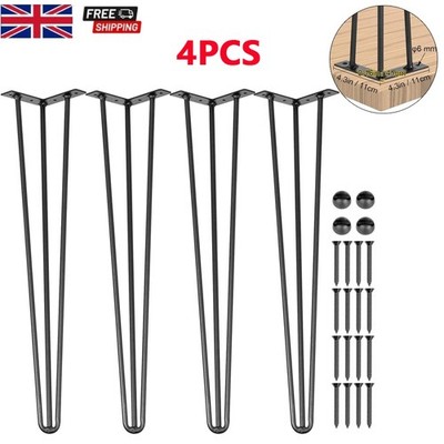 4PCS Hairpin Legs Hair Pin Legs Set for Furniture Bench Desk Table ...