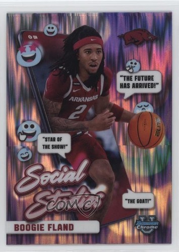 2024-25 Bowman U Chrome Social Studies Stealth Refractor Boogie Fland # ...