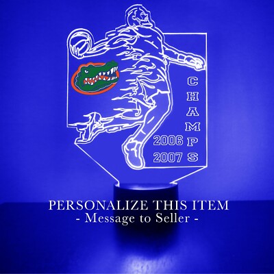Florida Gators Light Up, Personalized, College Basketball LED Sports ...