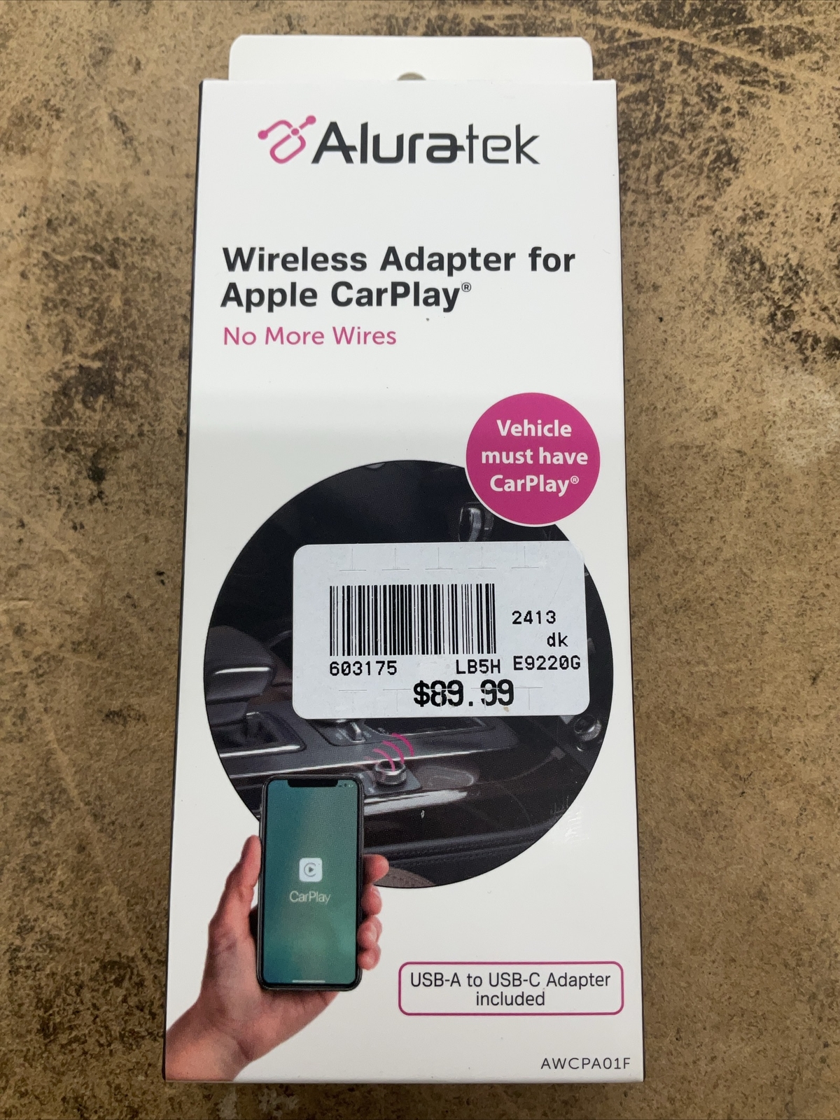 Aluratek - Wireless Adapter for Apple CarPlay - White 8594 | eBay