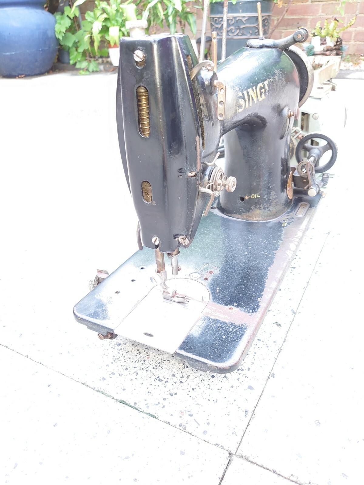 Singer 95k Industrial Sewing Machine With Motor Working Vintage ...