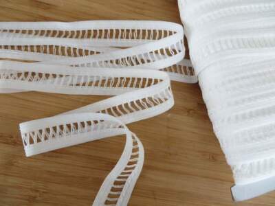 4mts of polyester insert ladder lace trim White superior quality 22mm ...