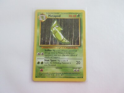 Metapod Base Set Pokemon Card LP | eBay