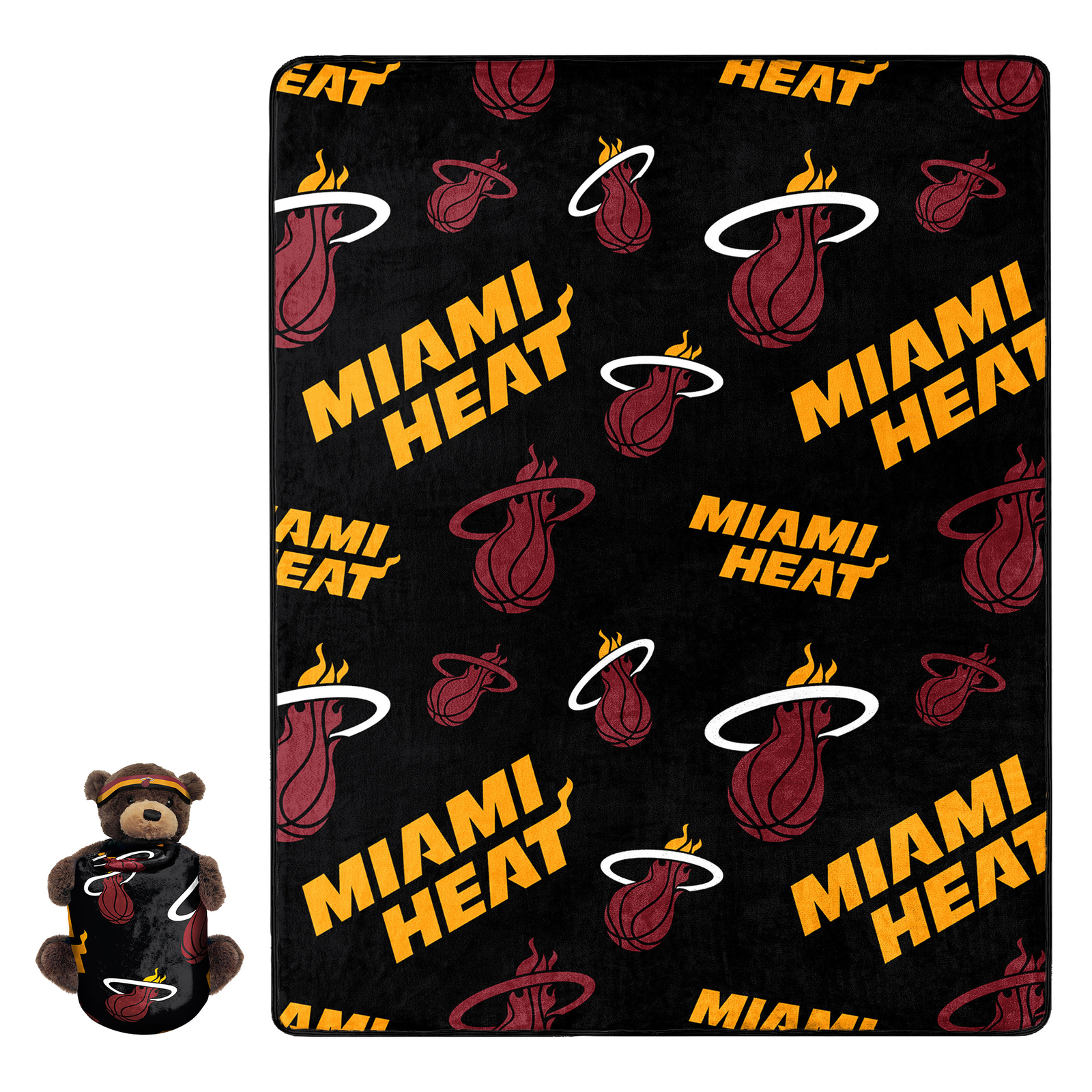 Northwest NBA Miami Heat Plush Bear Hugger With Silk Touch Throw ...